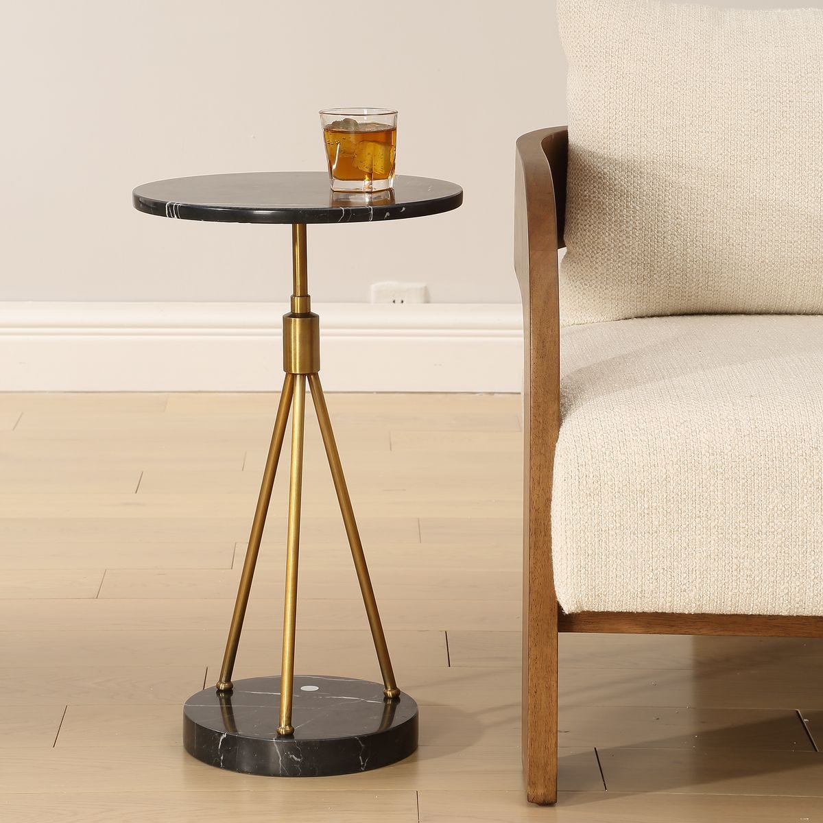 Round Accent Tables - Metal, Stone, Marble, Brass - Htgt Furniture