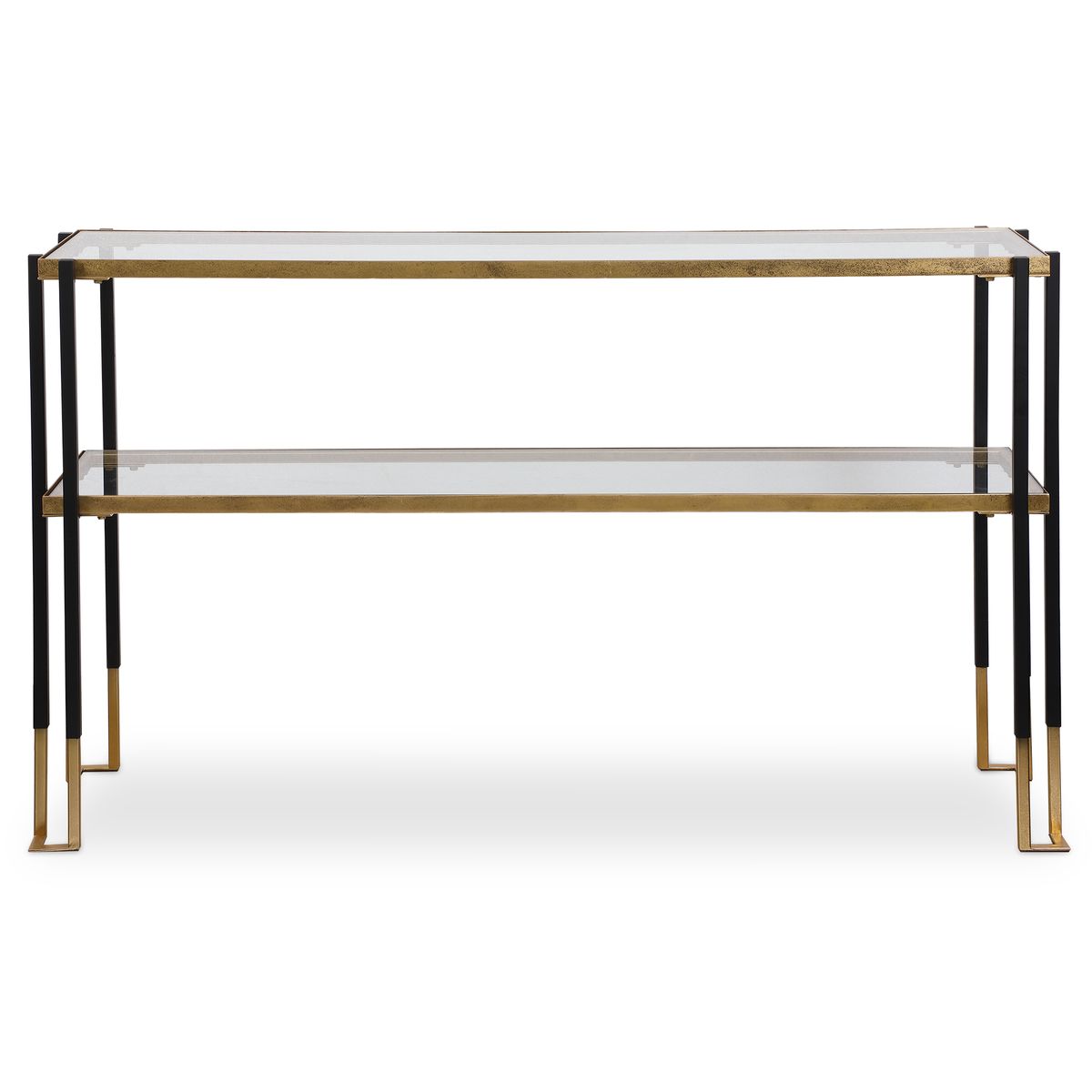 Two Tone Console Table - Black and Gold - Htgt Furniture