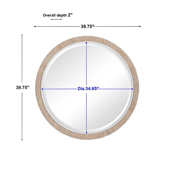 Round Coastal Mirror - 40" Wide - Uttermost